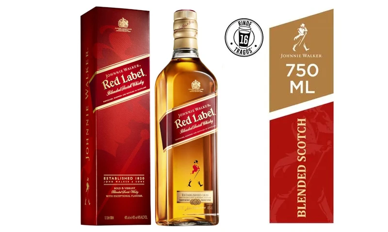 Whisky JOHNNIE WALKER Red Label Botella 750ml | Cupón Dorado